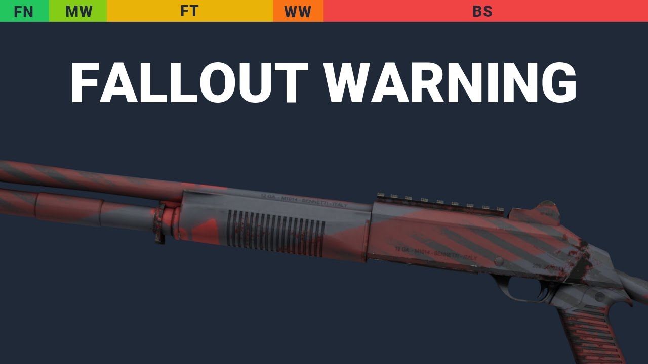 XM1014 Fallout Warning - Skin Float And Wear Preview - YouTube