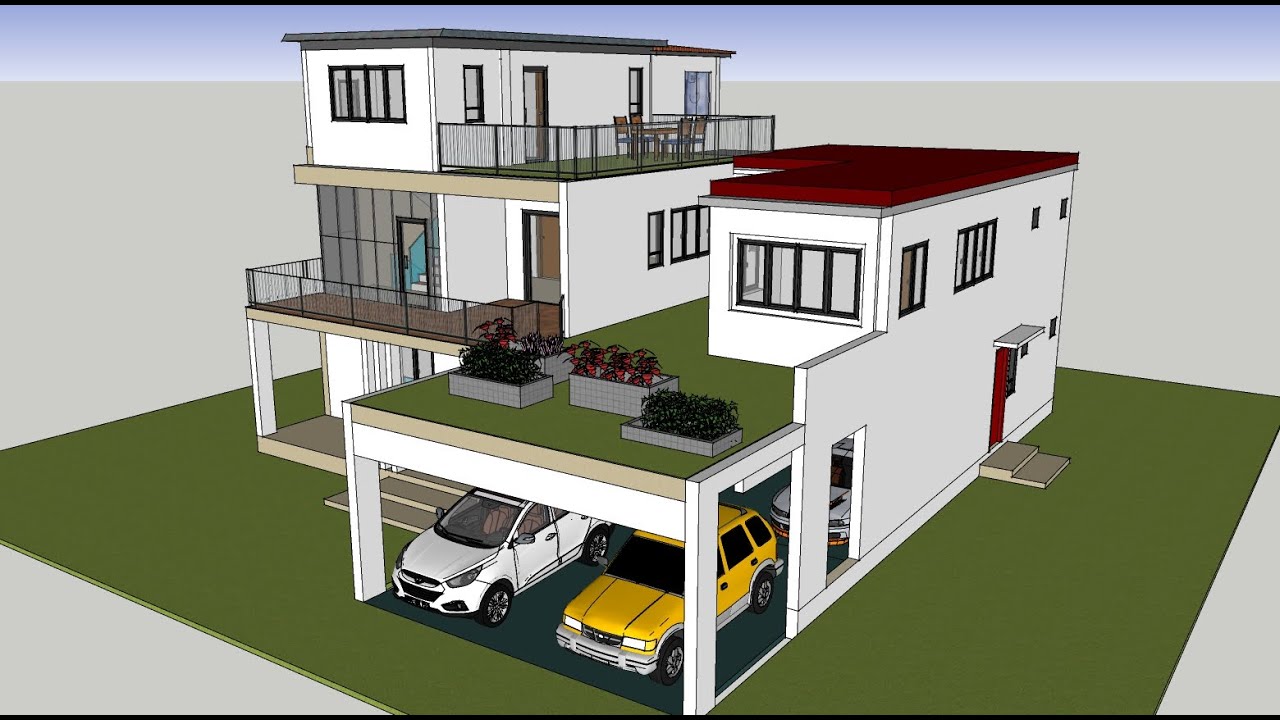 3-Sty, 7-Room House Design on 24x24m lot - YouTube