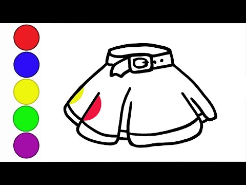 How to Draw a simple skirt easily / Drawing for beginners