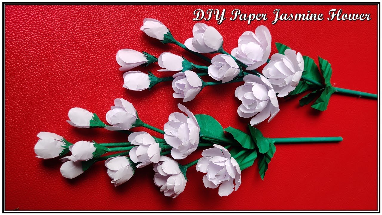 DIY Paper Jasmine Stick Flower Tutorial: How to Make Beautiful Flowers ...