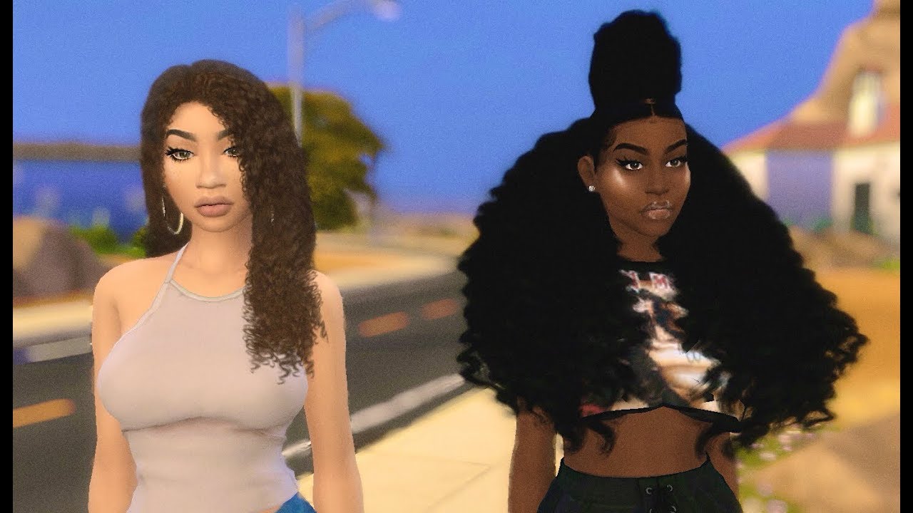 SIMS 4 CAS| CURLY HEAD CUTIES😈💆🏾‍♀️ - YouTube
