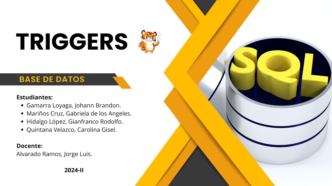 TRIGGERS - BASE DE DATOS - 2024 - YouTube