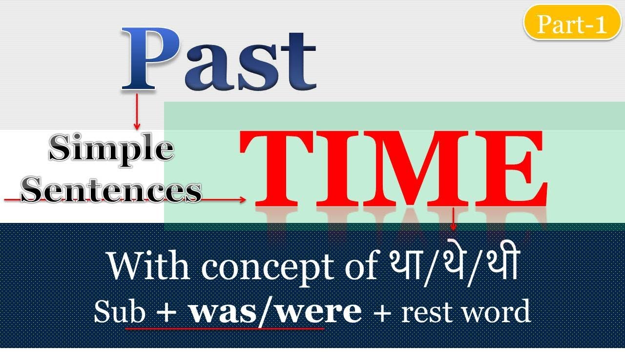 Simple sentence of Past time with being action was/were (how to create ...