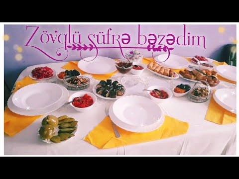 Qonaqlarımcun nə bişirdim?🎀Süfrə bəzədim 🥰Kiçik aliş-veriş 🛍Ətləri hazirladım🥩