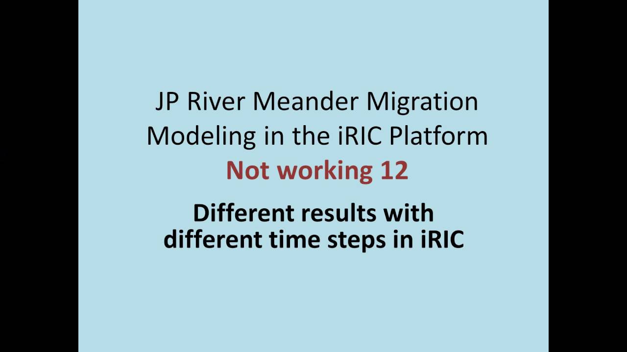 Video #12 JP iRIC Different results with different time steps in iRIC - YouTube