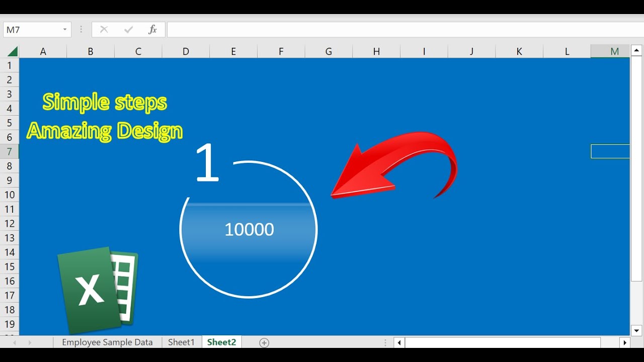 Microsoft Excel- How to create custom attractive dynamic design ( simple step by step tutorial ...
