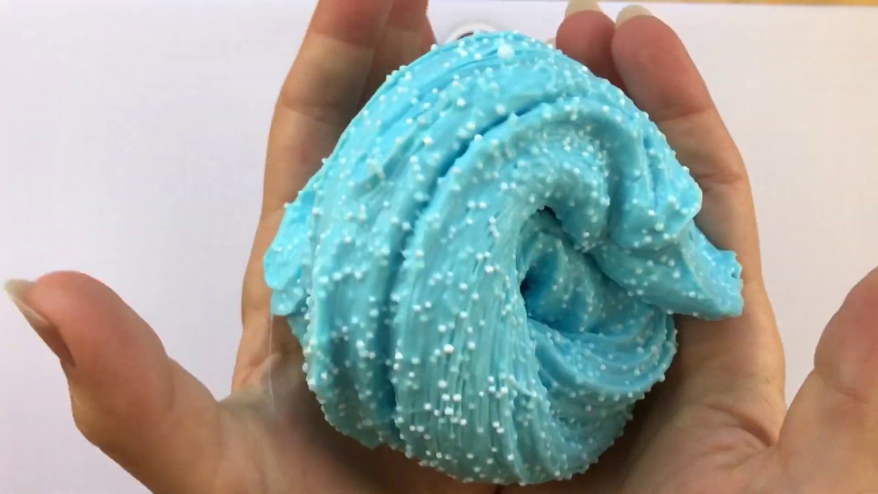 Blue Frosted Sugar Cookie floam slime - YouTube