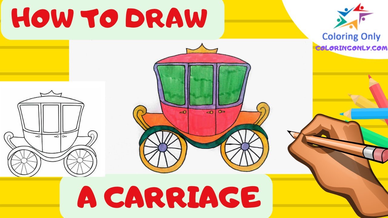 How To Draw A Carriage - YouTube