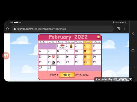 starfall calendar for February 4th 2022 for the 2nd time - YouTube