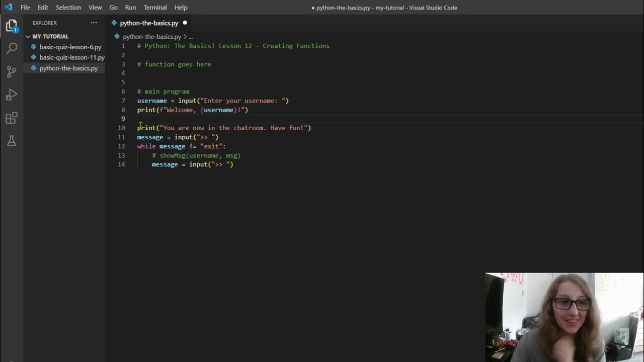 Python: The Basics! (12) - Creating Functions - YouTube