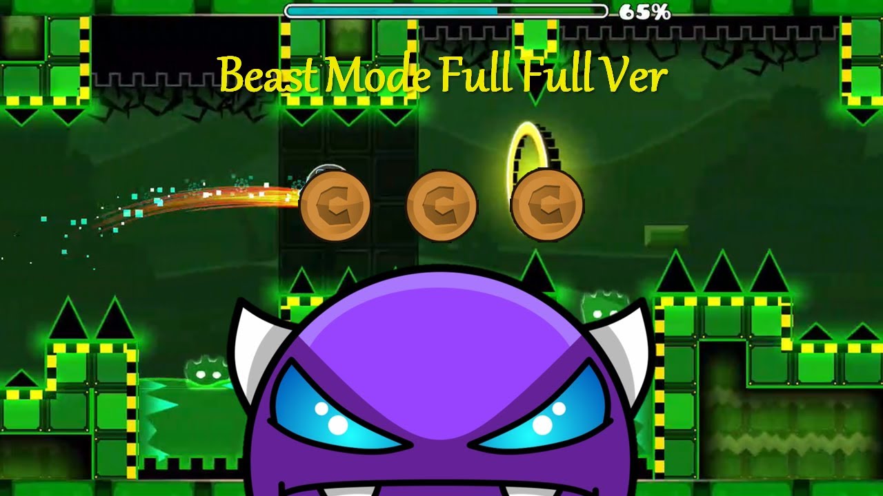 Geometry Dash "Beast Mode Full Full Ver" 100% 3/3 coins por ...