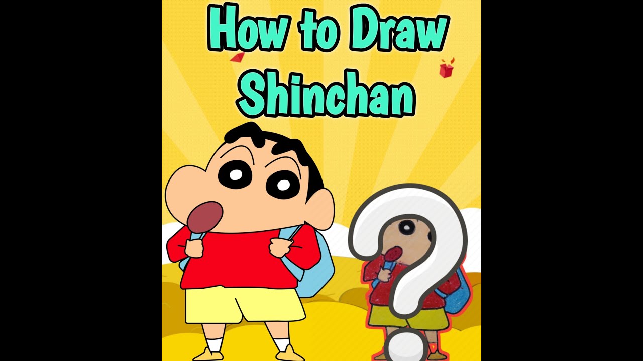 how to draw Shin Chan with oil pastels - YouTube
