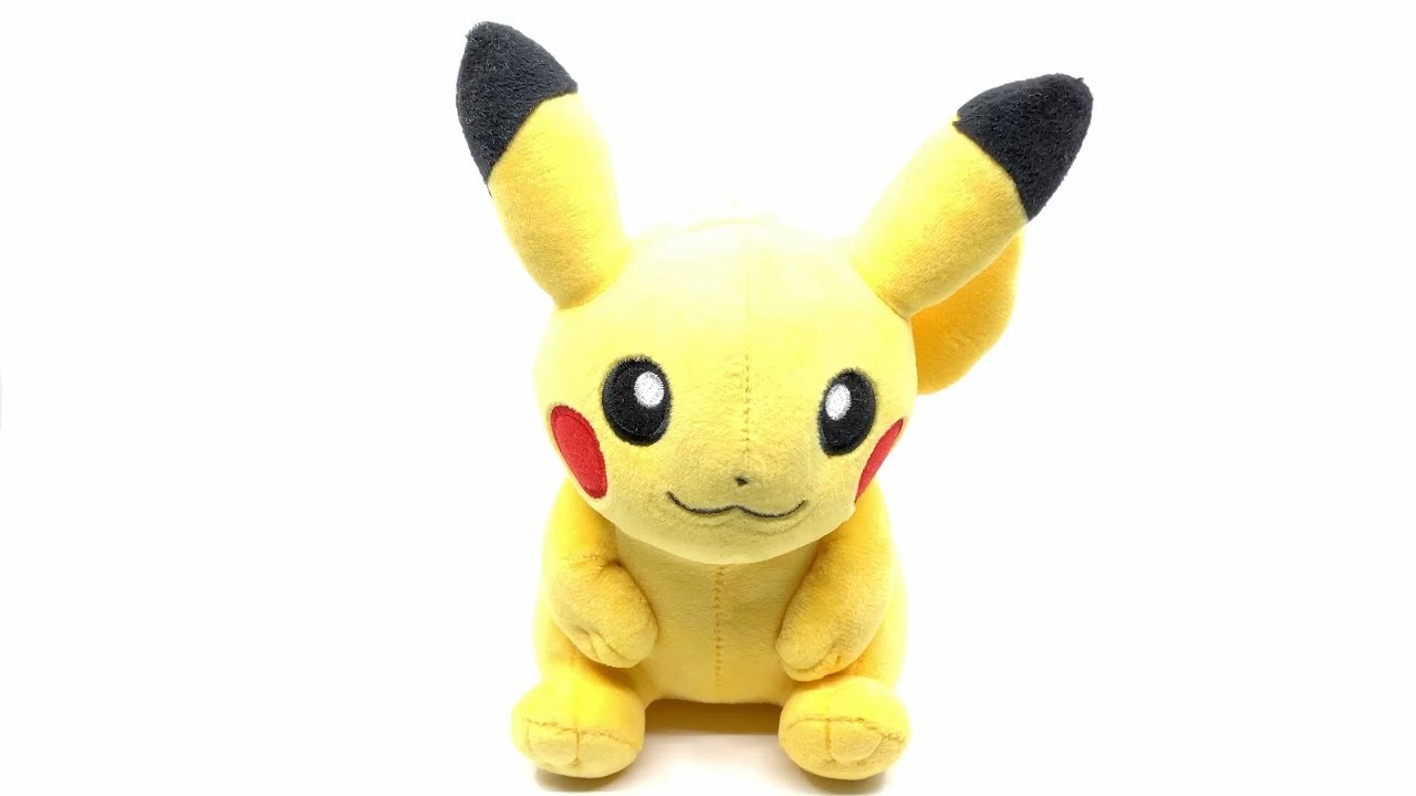Pokémon Center Original Plush Doll Sitting Pikachu | 360 Degrees - YouTube