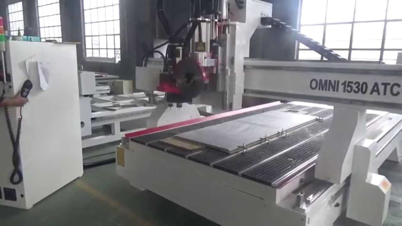 OMNI CNC Router with Cutting Saw - YouTube