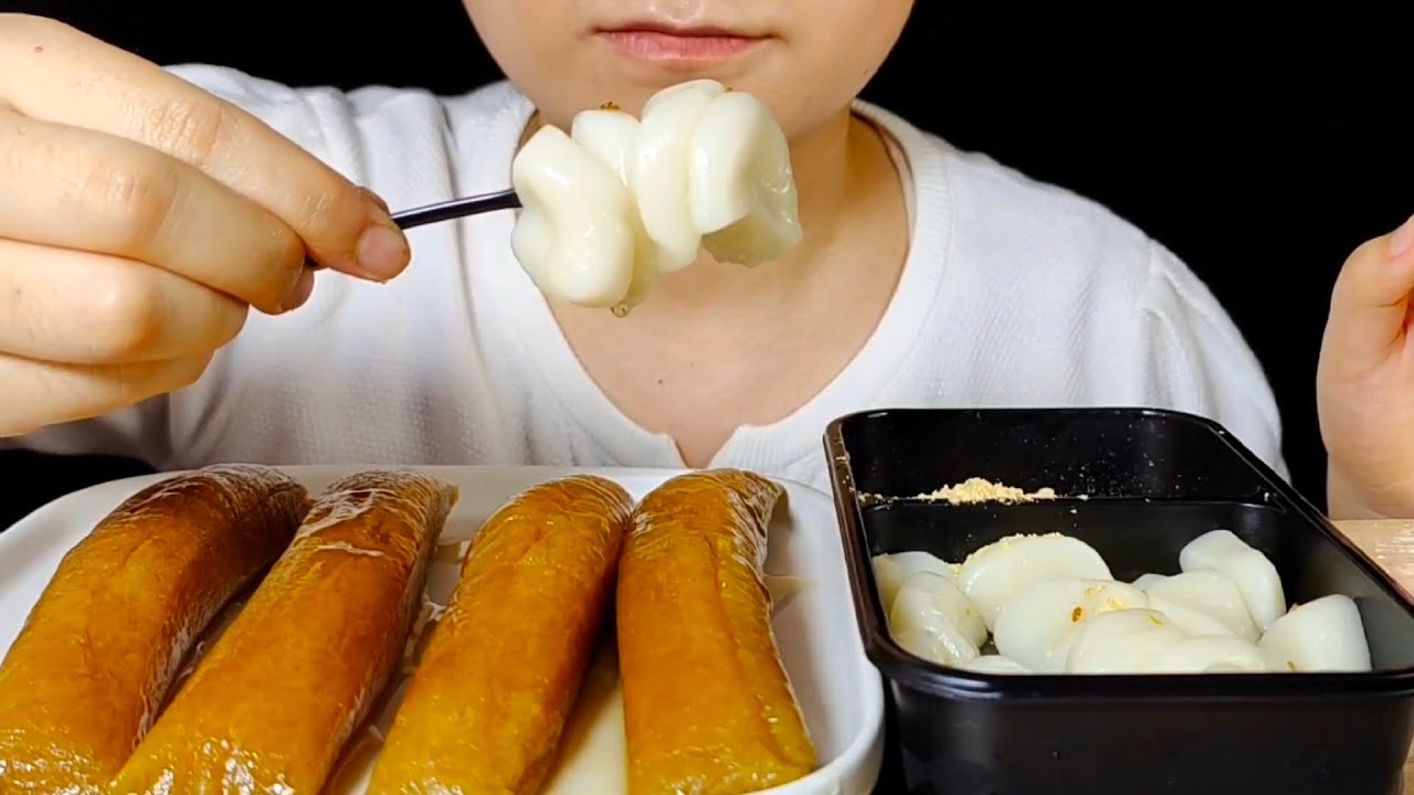 Mukbang|Guang xi cold sticky rice pudding & sticky rice cat| eating ...