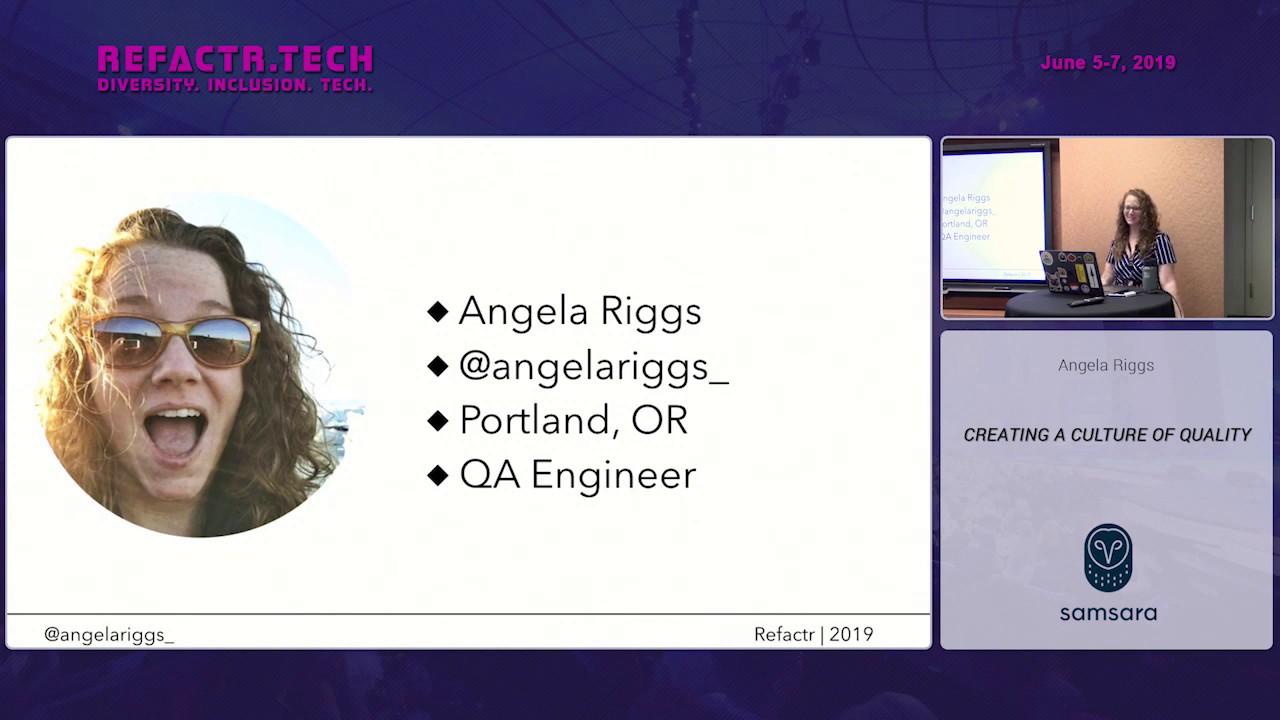 Refactr2019 - Creating a Culture of Quality - Angela Riggs - YouTube