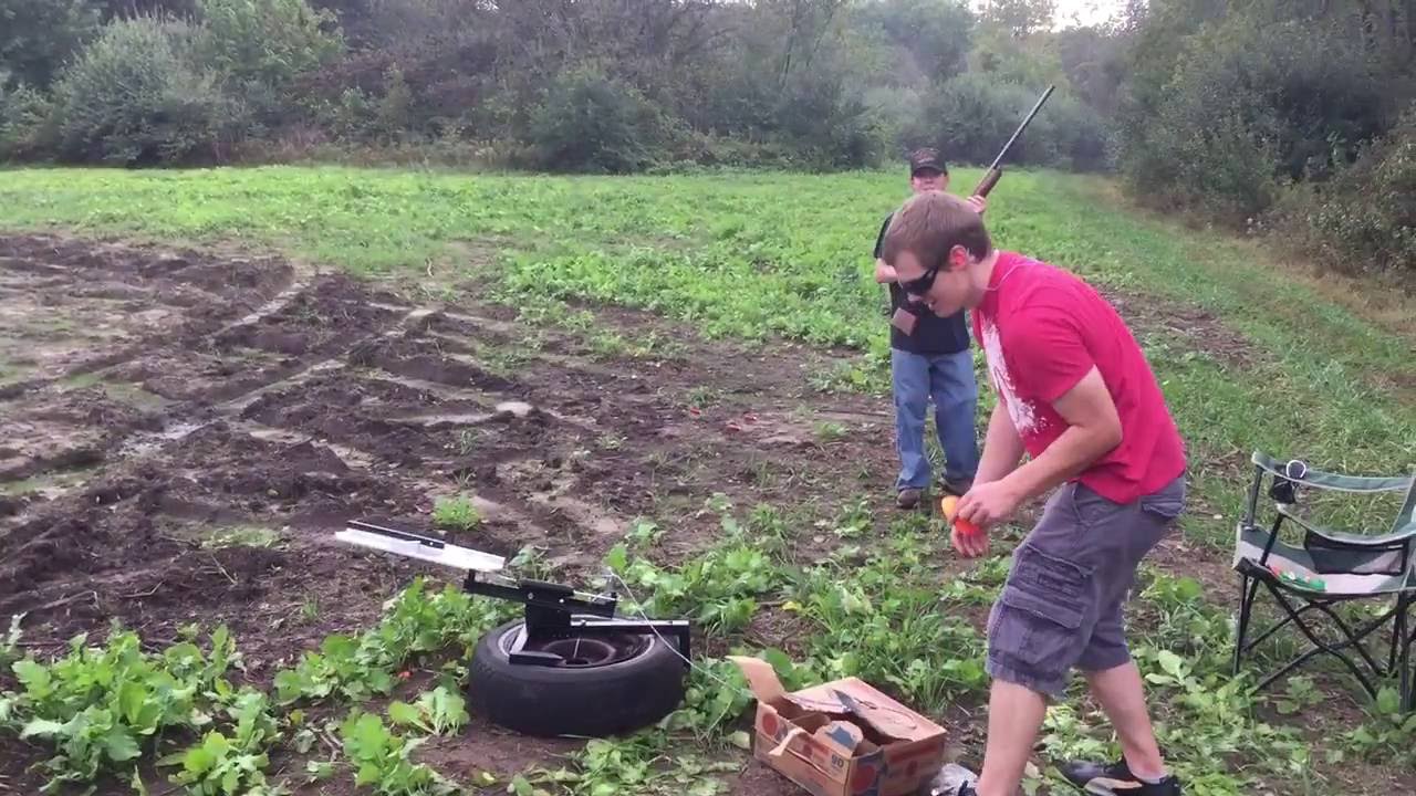 Trap shooting with Remington Sportsman 48 - YouTube