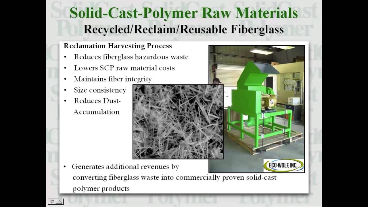 Solid Cast Polymer Green Technology - YouTube