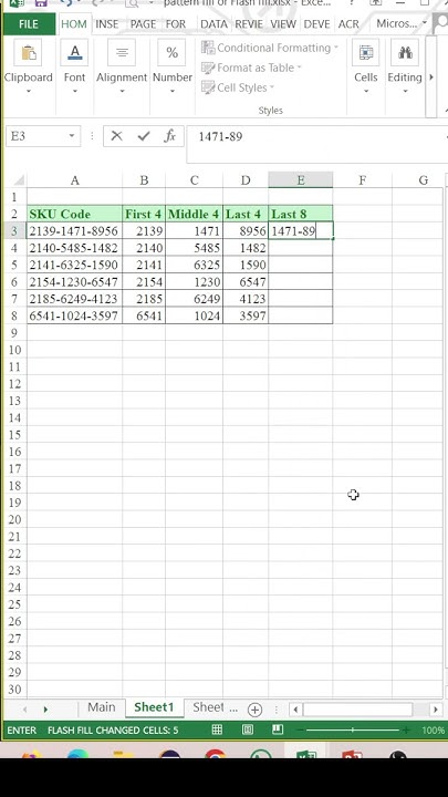 Excel Flash Fill/ Pattern Fill Trick 💡 | Save Time Like a Pro! #exceltips #shorts #hacks - YouTube