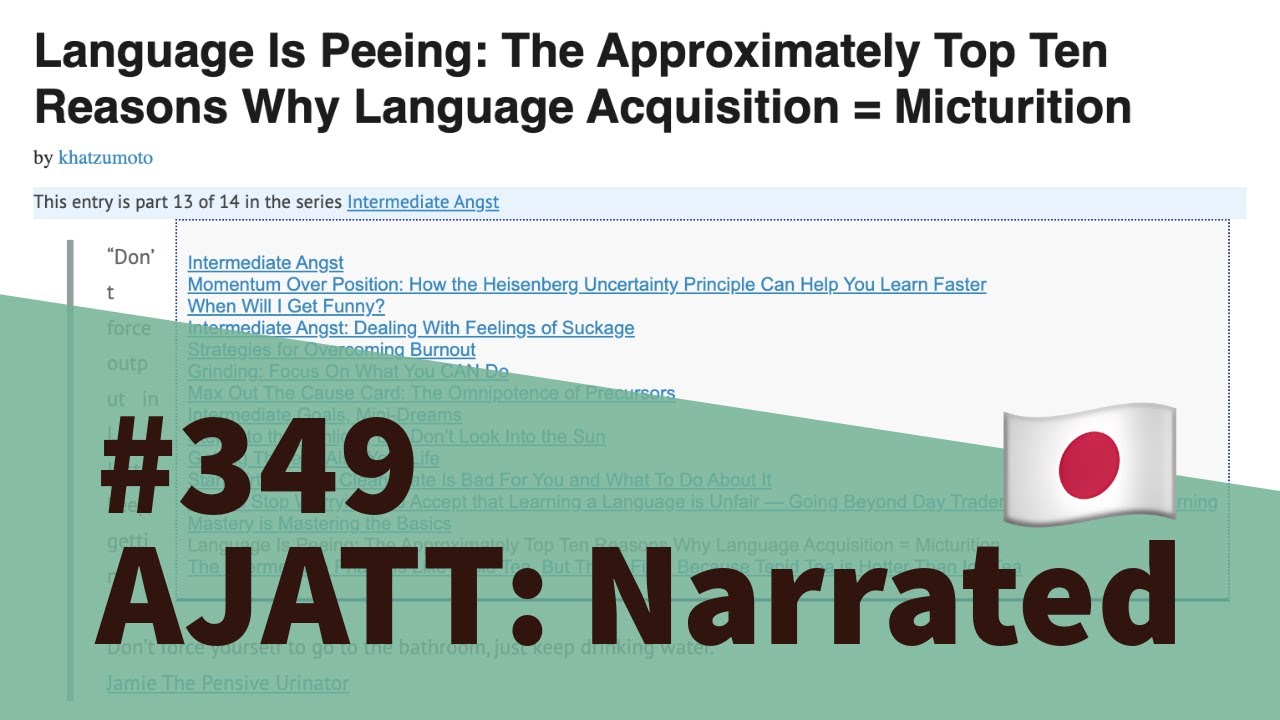 Language Is Peeing: Top Ten Reasons Why Language Acquisition ...