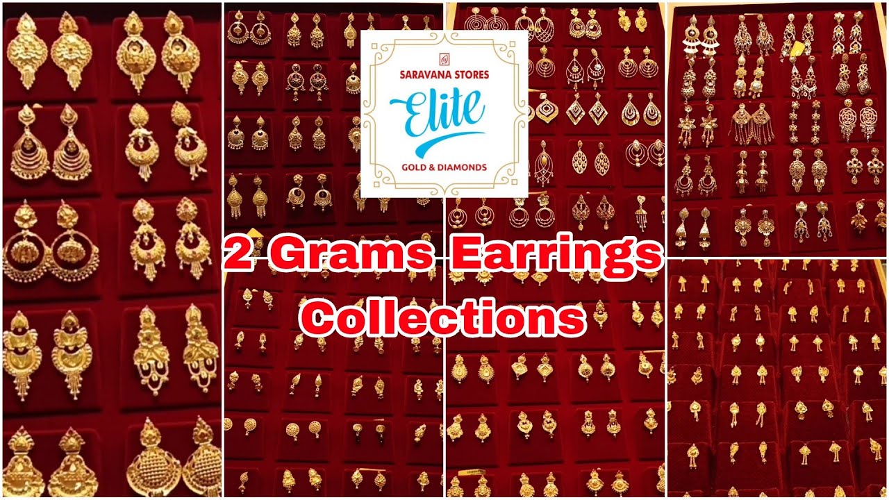 2 Grams Gold Earring Collections | Saravana Stores Elite | Fancy ...