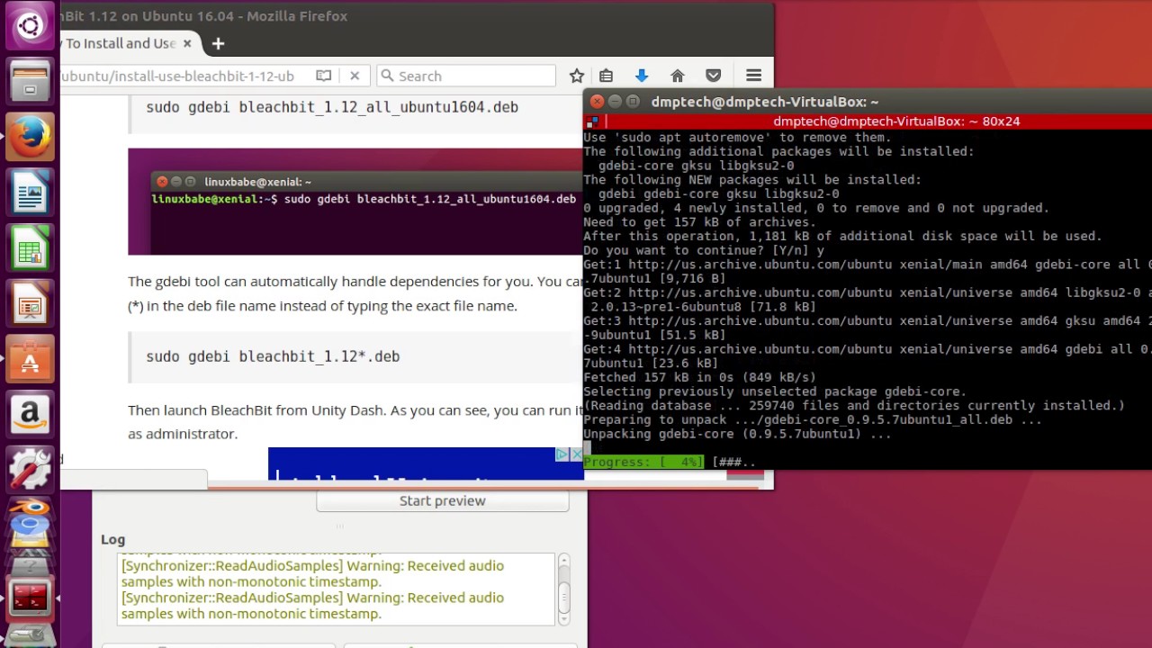 Ubuntu Bleachbit Install Tutorial Youtube