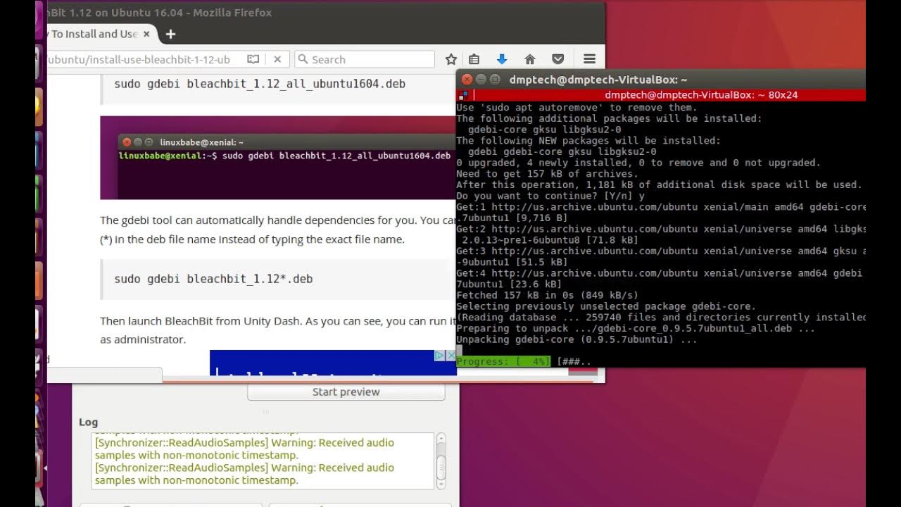 Ubuntu Bleachbit Install Tutorial - YouTube