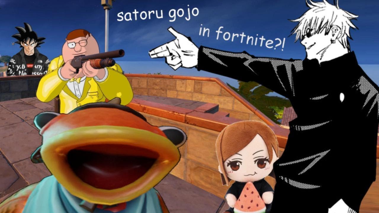 playing as Gojo in fortnite.. - YouTube