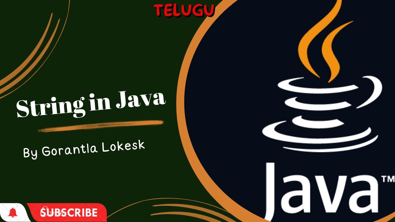 Part 28: String in Java | Telugu - YouTube