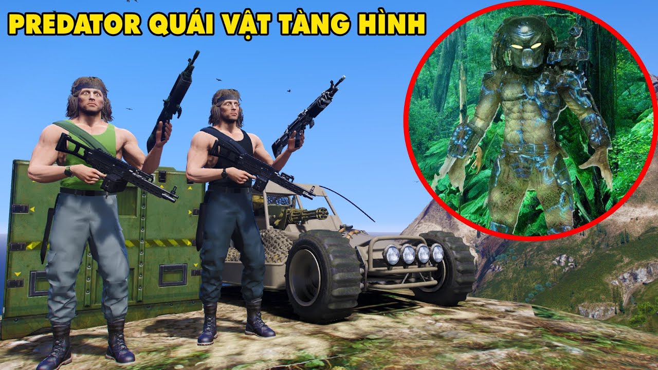 GTA 5 RAMBO Cùng Đồng Đội Vào Rừng Đi Săn Quái Vật Tàng Hình Đang Đi ...