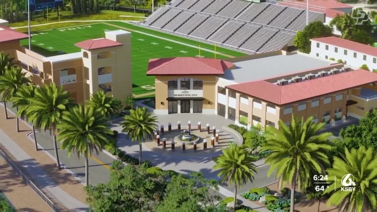 John Madden Football Center breaks ground April 29 at Cal Poly - YouTube