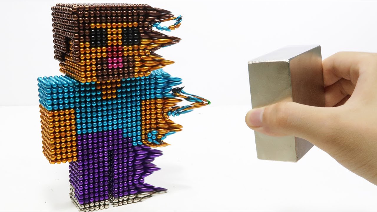 Monster Magnets Vs Steve Minecraft | Make Steve With Magnetic Balls ...