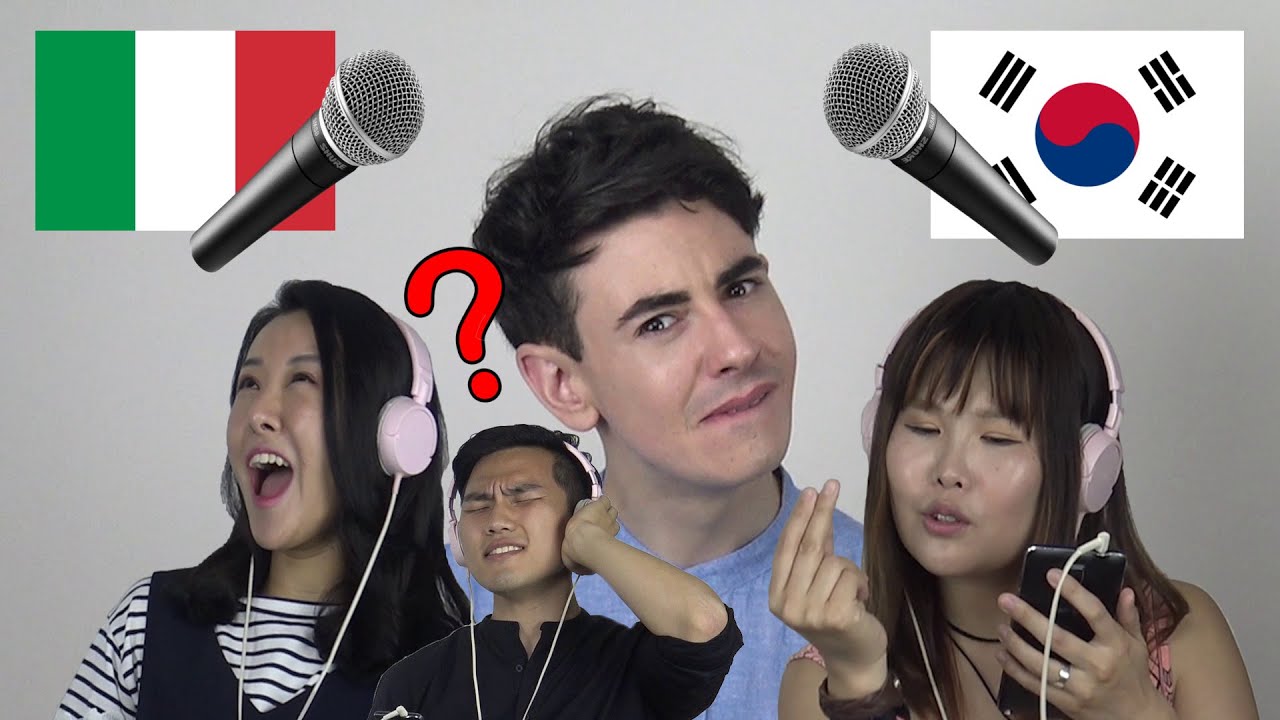KOREANS try to SING ITALIAN SONGS - YouTube