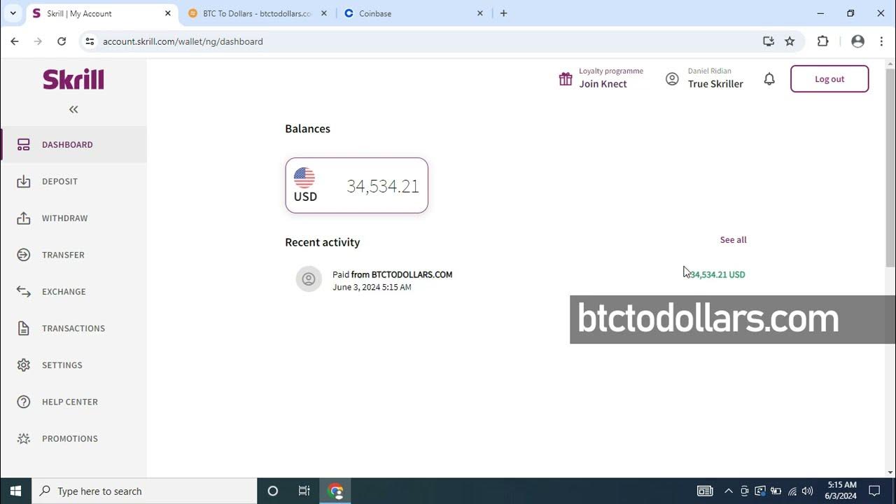 BTC To Skrill Exchange - YouTube