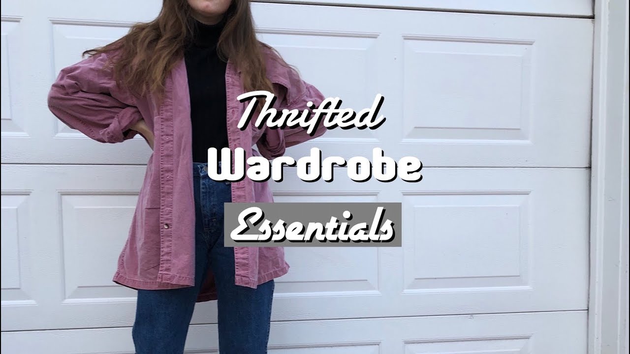 Thrifted Wardrobe essentials for the fall/winter! - YouTube