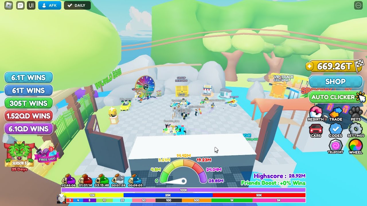 Roblox Race Clicker / Rebirth 169 My high Score 28M - YouTube