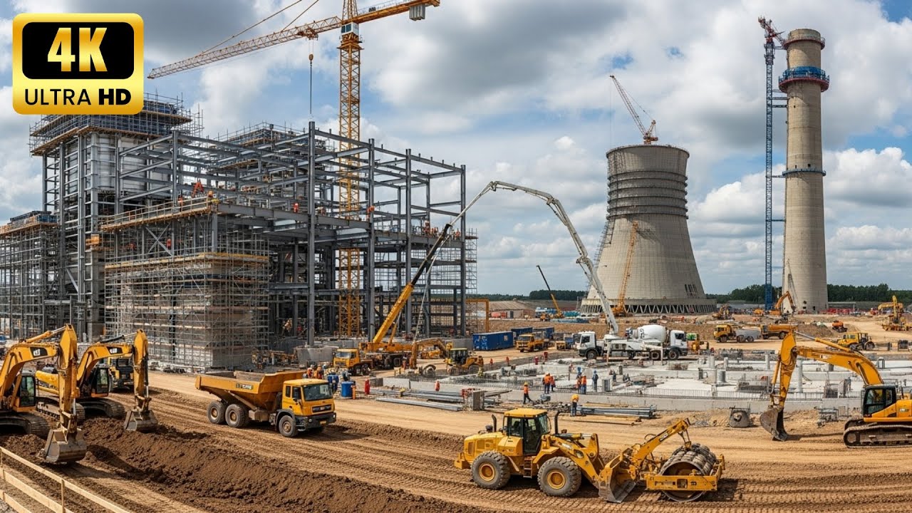CONSTRUCTION VEHICLES | THERMAL POWER PLANT CONSTRUCTION PROCESS (Full ...