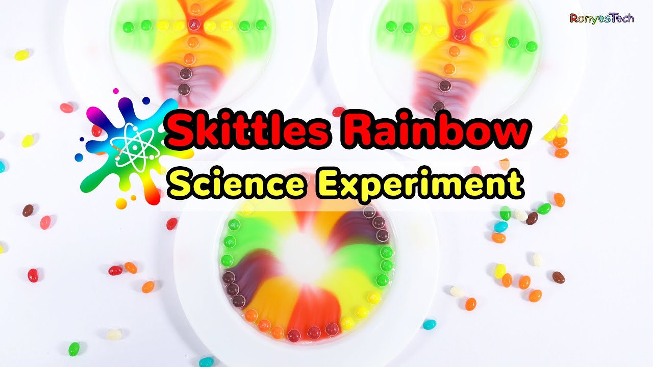 Colorful Skittles Rainbow Experiment - YouTube