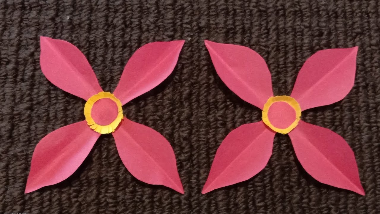 step by step paper flower | easy paper craft | bunga kertas ...