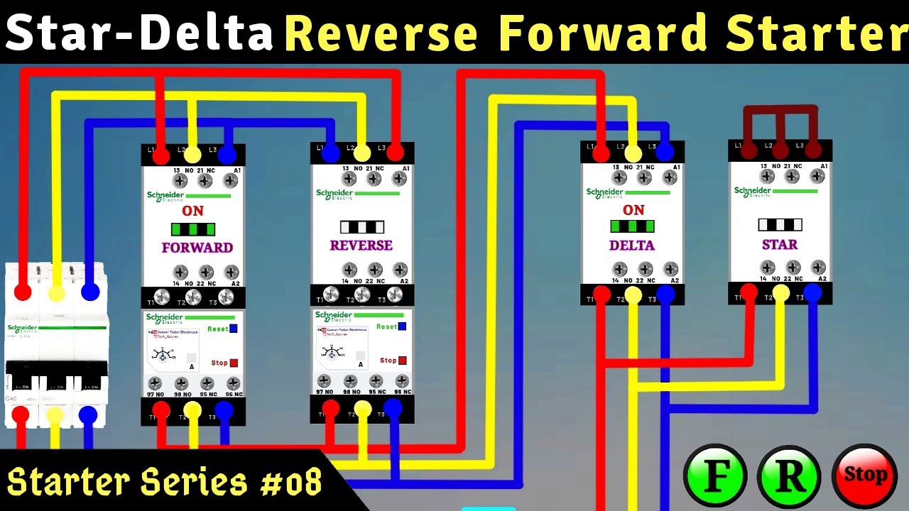#08 Reverse Forward Star Delta Starter Power Wiring with Gaurav Yadav ...