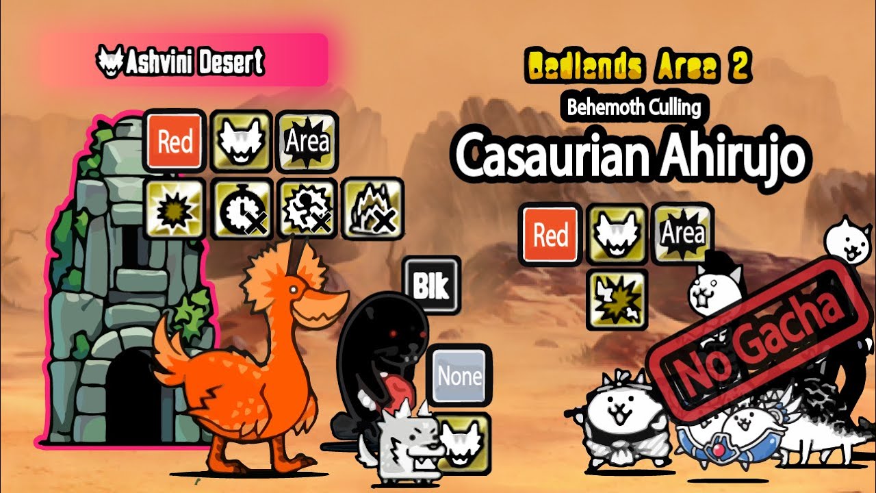 Badlands Area 2 | Ashvini Desert | The Battle Cats | Casaurian Ahirujo ...