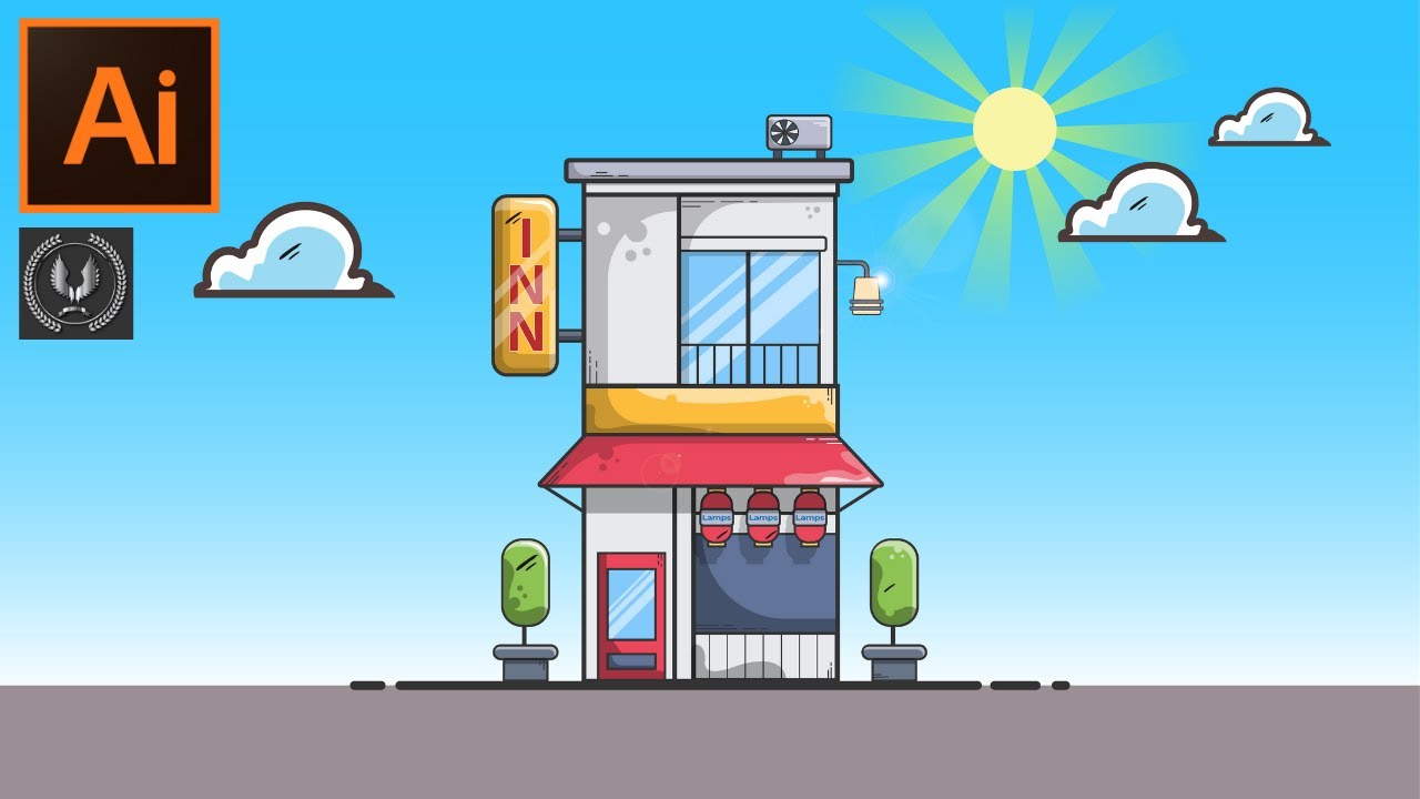 Adobe Illustrator CC Tutorial - How to Make a Beautiful Building ...