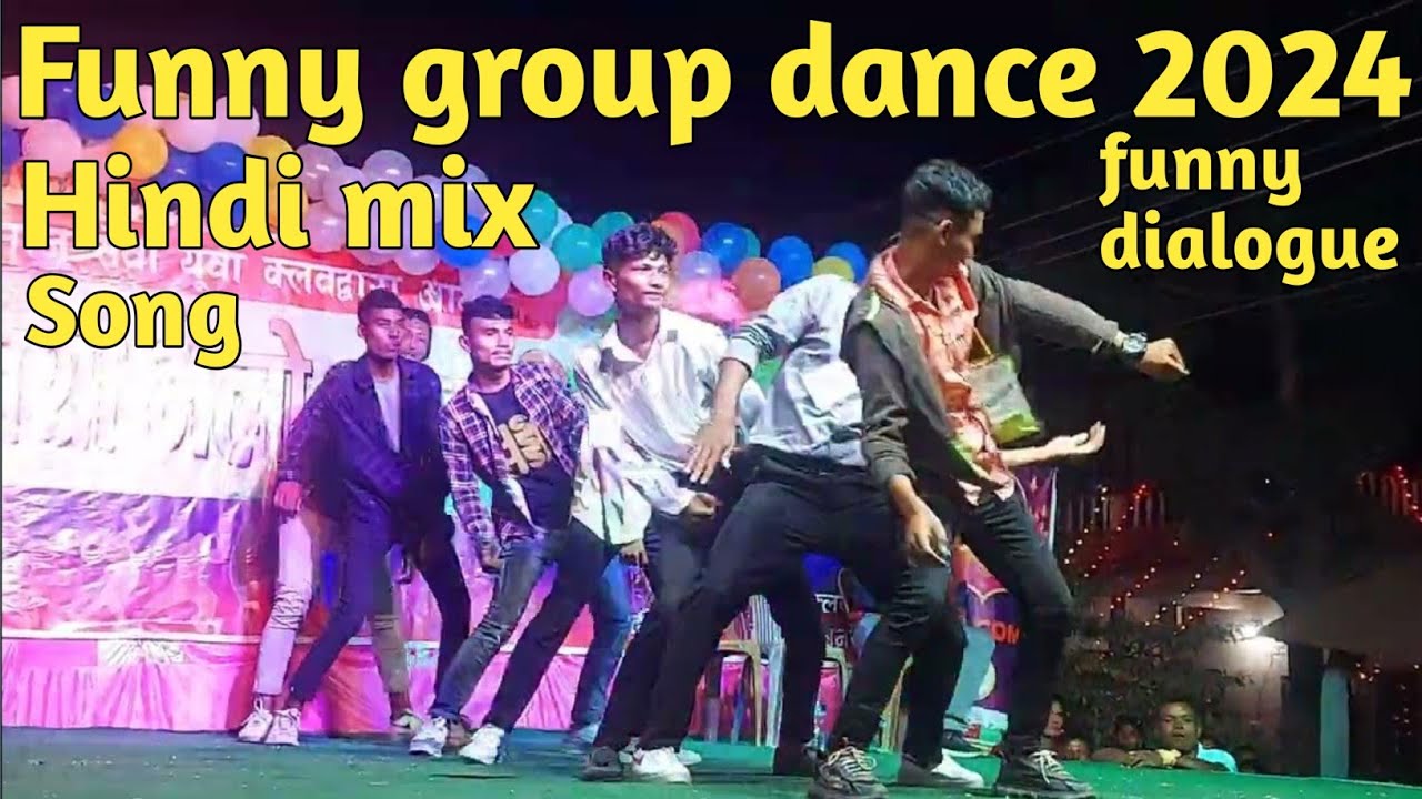 New Hindi mix funny group dance performance // funny dialogue Hindi ...
