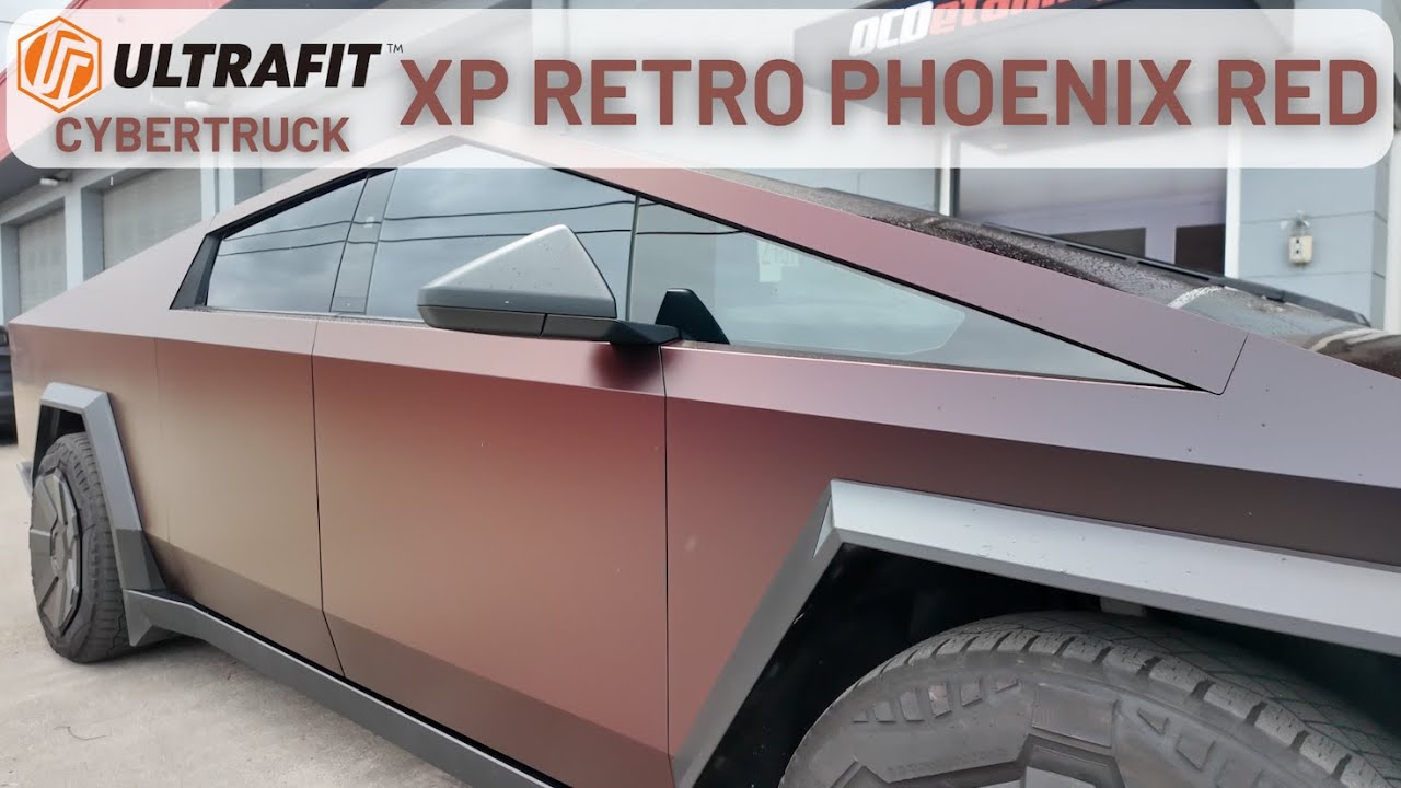 Cybertruck - XP RETRO PHOENIX RED - ULTRAFIT Matte Color Shift PPF ...