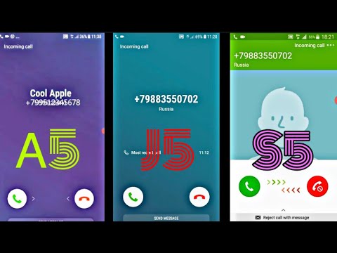 Samsung Galaxy A5 vs J5 vs S5 Screen Record/ Incoming calls - YouTube