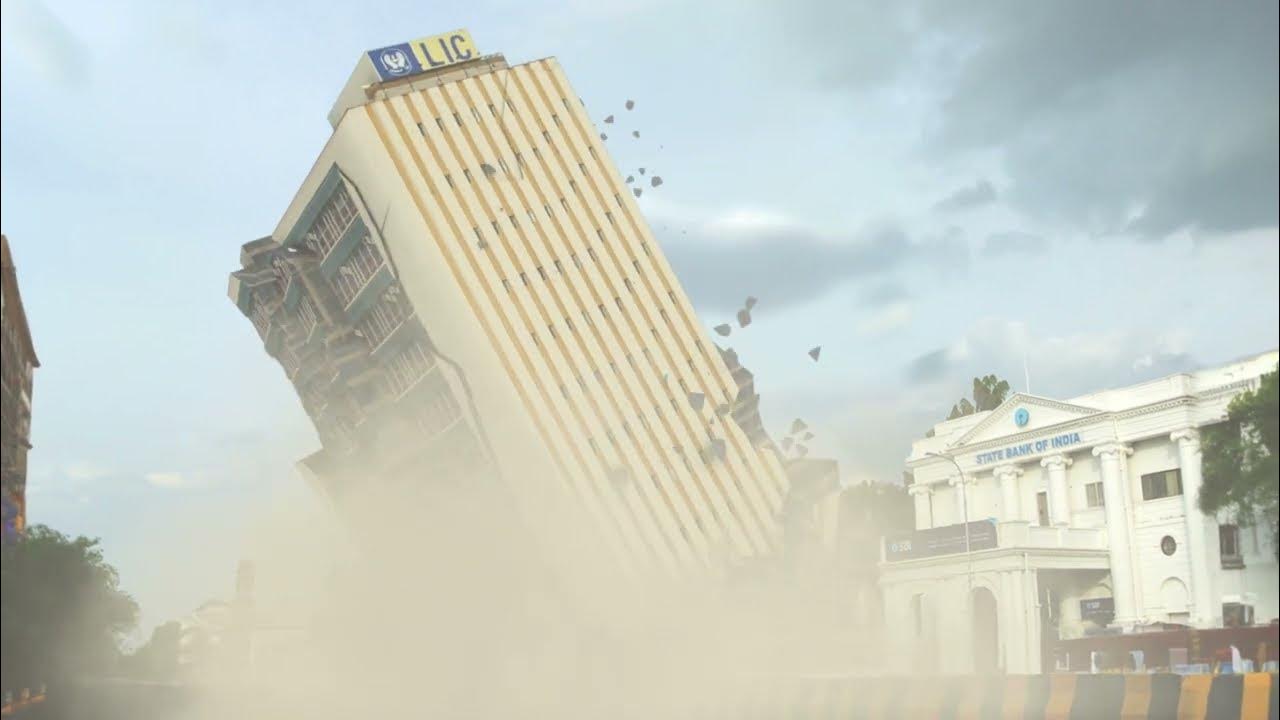 Lic Building Demolished | Building collapse vfx | Blender | Vfx - YouTube