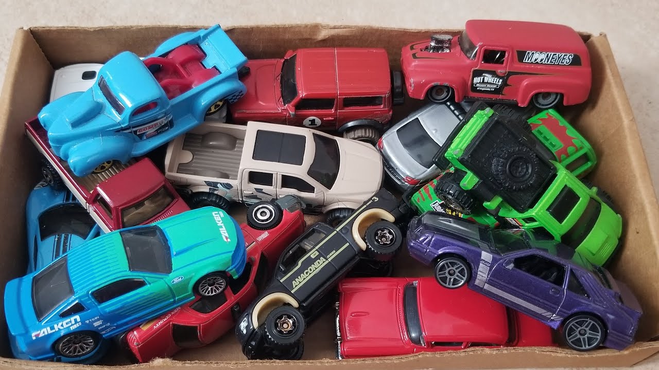 Box Full of Small Model Ford Cars, Matchbox and Hot Wheels Ford Model ...