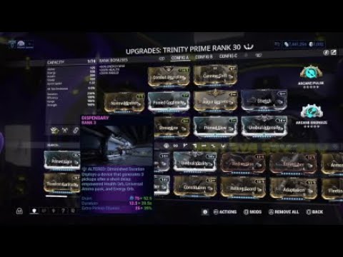 Warframe | Trinity Prime Build | Ultimate Support warframe! - YouTube