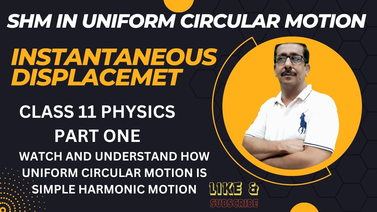 SHM in Uniform Circular Motion| Instantaneous Displacement| Class 11 |Basic Physics Concepts ...
