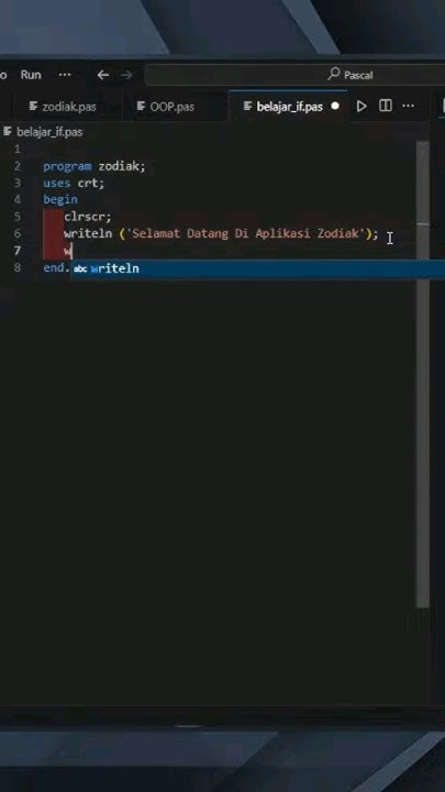 writeln dan readln di pascal #shorts - YouTube